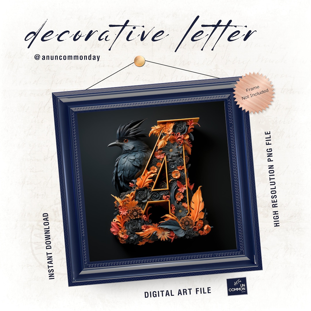 Letter A PNG - Goth Decorative Letters - Digital, Downloadable and ...