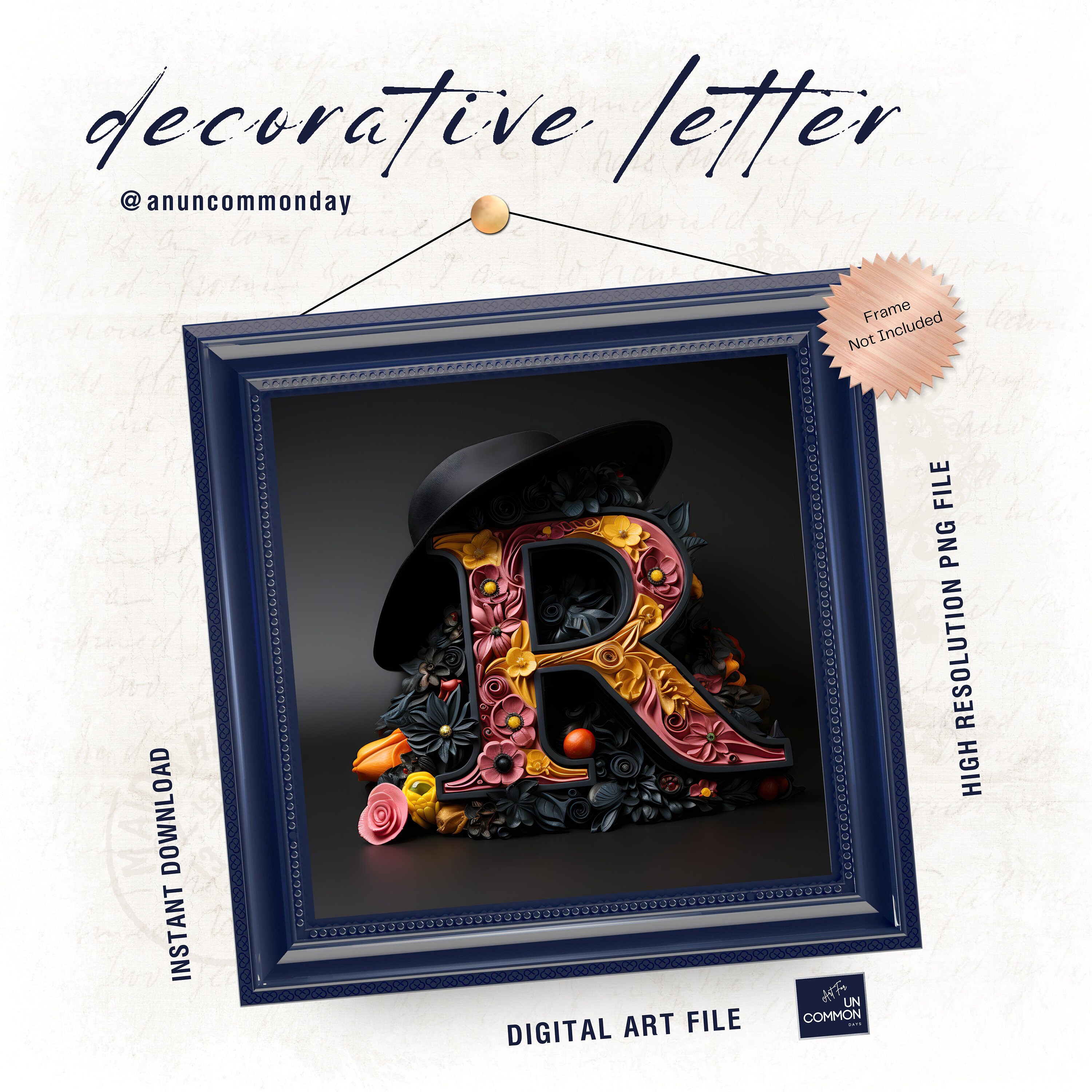 Letter R PNG - Goth Decorative Letters - Digital, Downloadable and ...