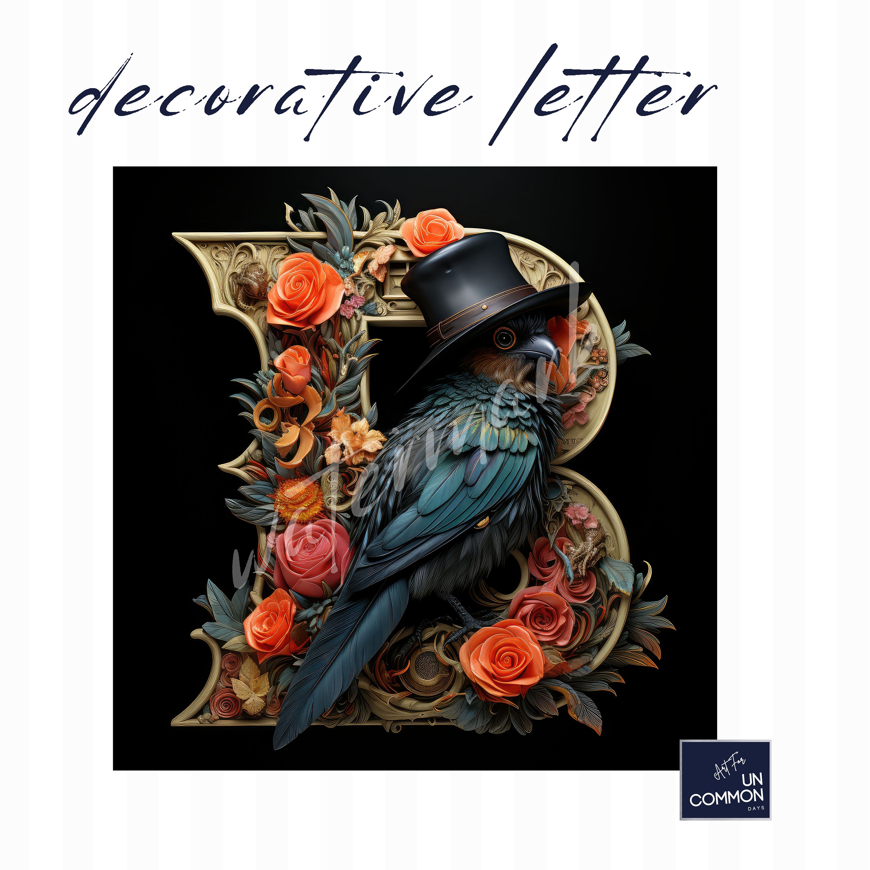Letter B PNG - Goth Decorative Letters - Digital, Downloadable and ...