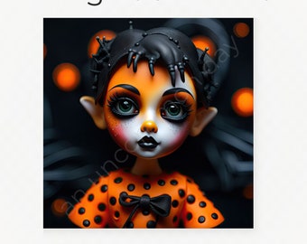 Printable Wall Art Halloween Digital Download - Little Lurker ...