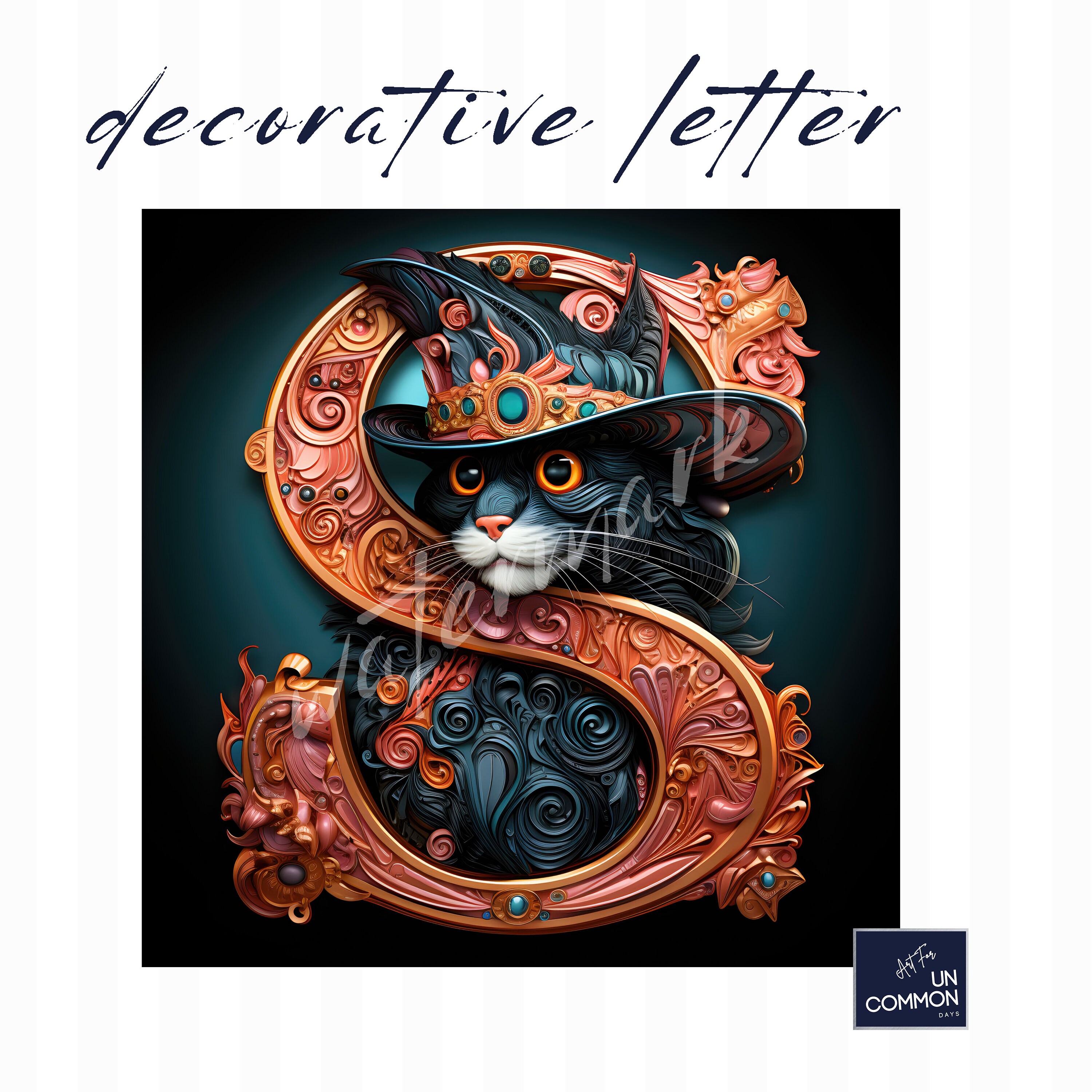 Letter S PNG Goth Decorative Letters Digital Downloadable - Etsy