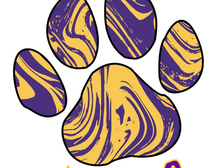 LSU Paw SVG - Etsy