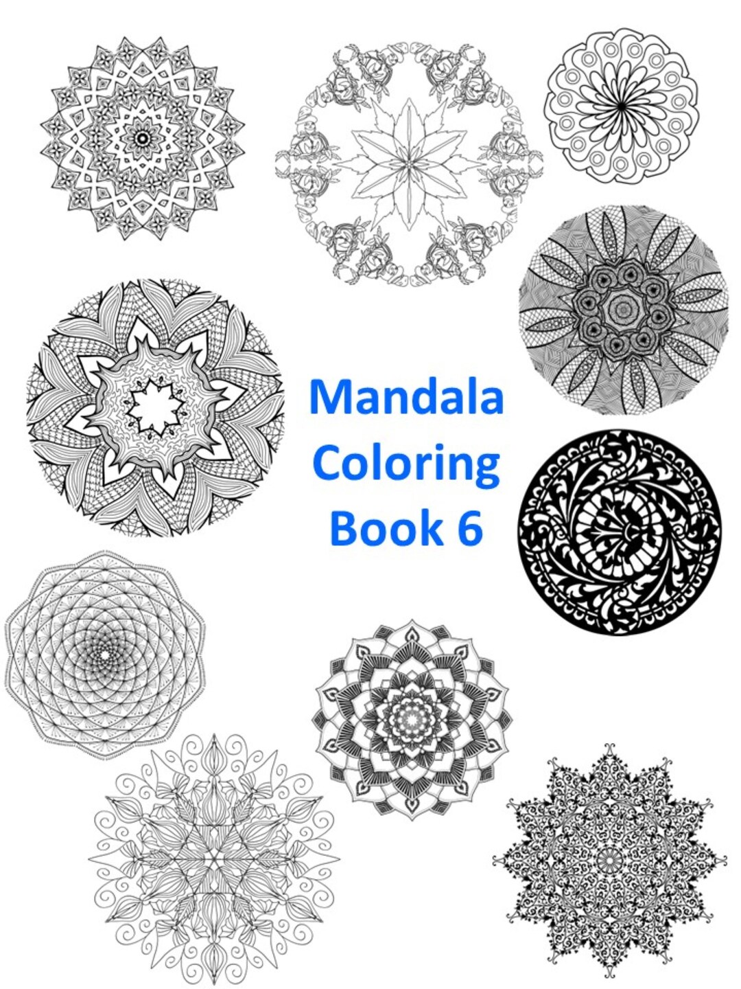 Book 6 Mandala Coloring Pages Download & Print 10 Pages - Etsy