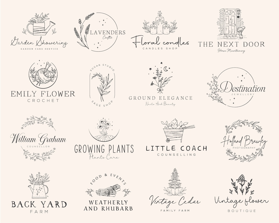 Logo Design Custom Hand Drawn Logo Photography Logo House Logo Custom Logo Design Minimalist ...