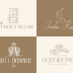 Logo Design Custom Hand Drawn Logo Photography Logo House Logo Custom ...