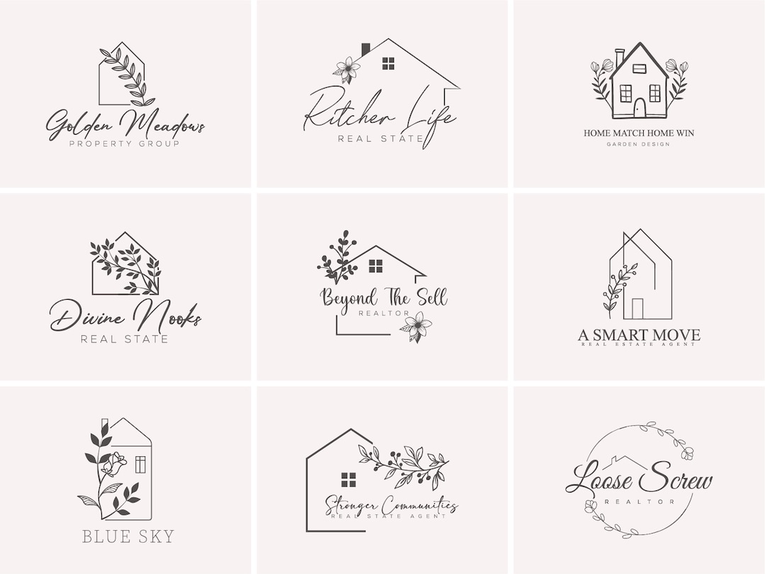 Custom Hand Drawn House Logo |custom Logo Design | Cottage Logo | Farm ...