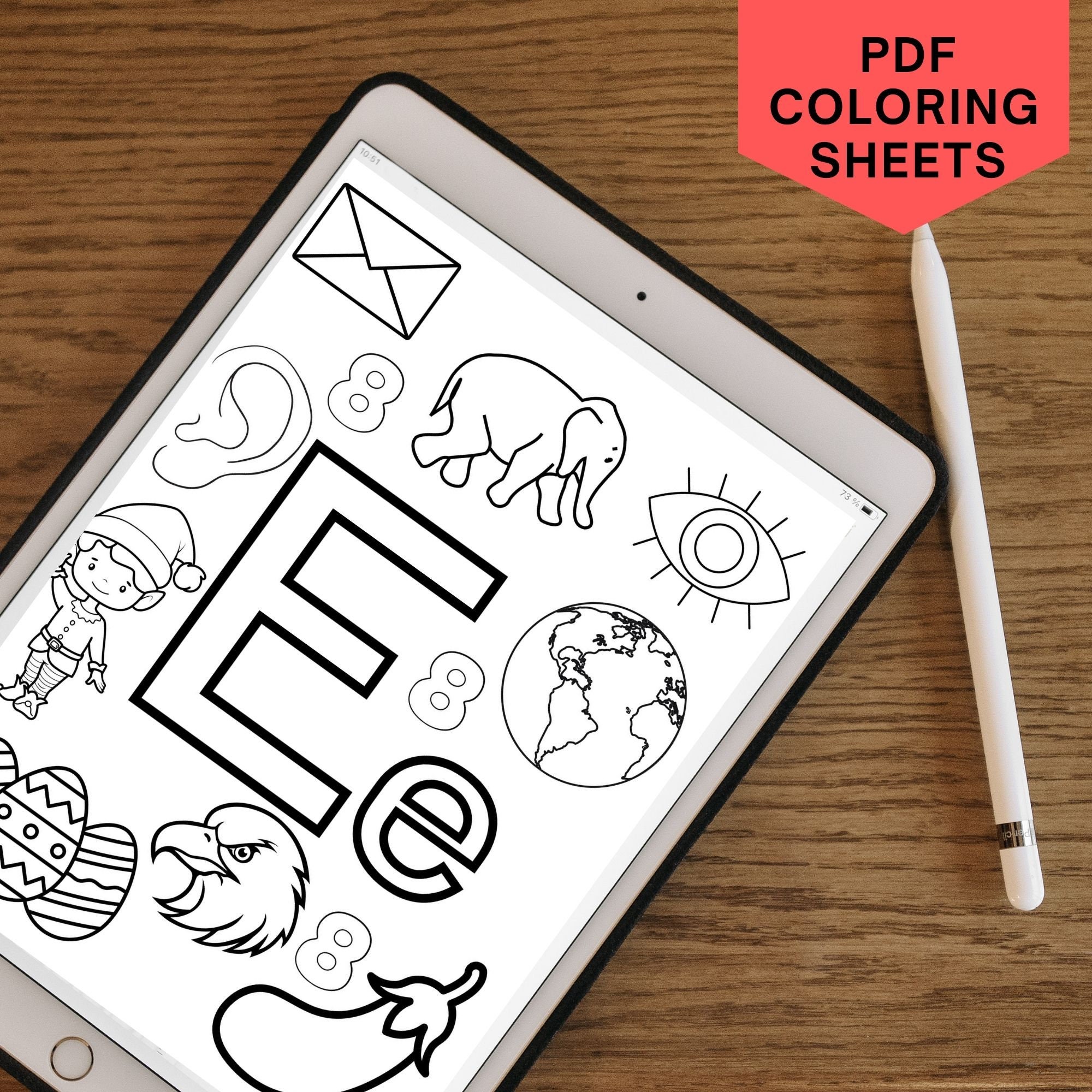 26 ABC Coloring Pages, Alphabet Digital Coloring Book, ABC Book ...