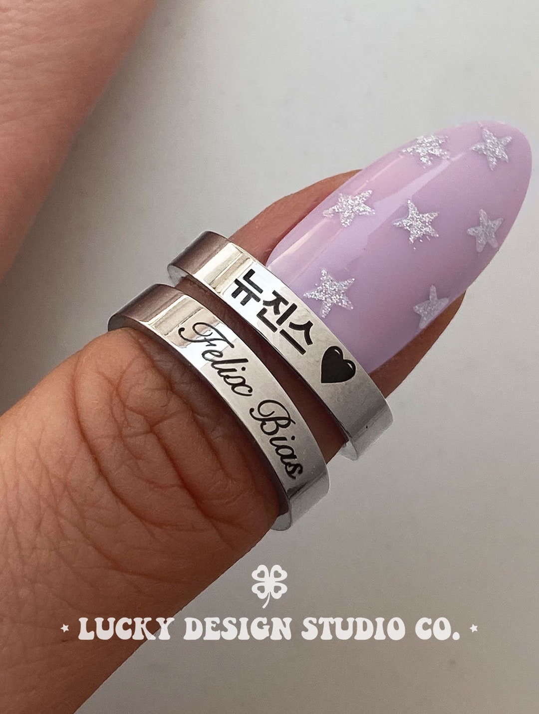 KPOP Custom Engraved Ring, Non Tarnish, Waterproof, Engrave Necklace ...