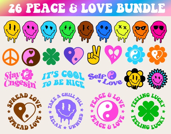 Peace Love Smiley Face