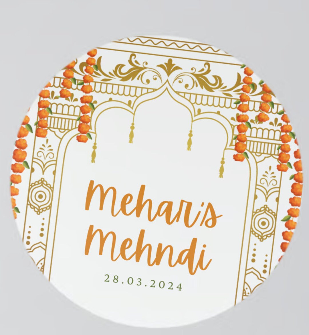 Mehndi Sticker Template - Editable and Printable - Etsy