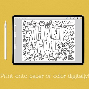 Thanksgiving Coloring Page for Kids: Gratitude Activity (digital ...