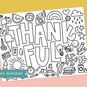 Thanksgiving Coloring Page for Kids - Primary Activity Days Gratitude ...