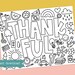 Thanksgiving Coloring Page for Kids: Gratitude Activity (digital ...