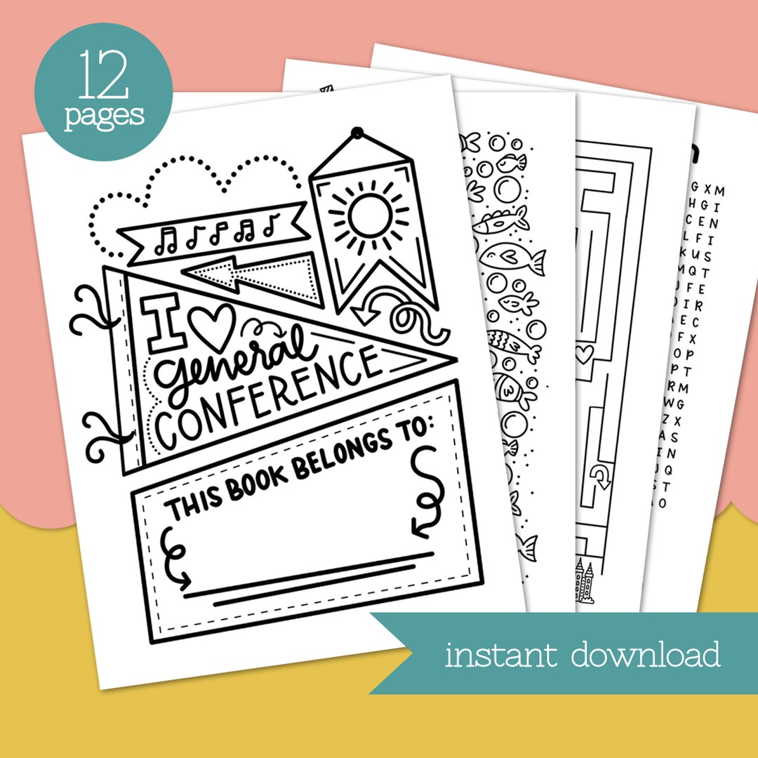 General Conference Activity Packet - LDS Primary Coloring Pages ...
