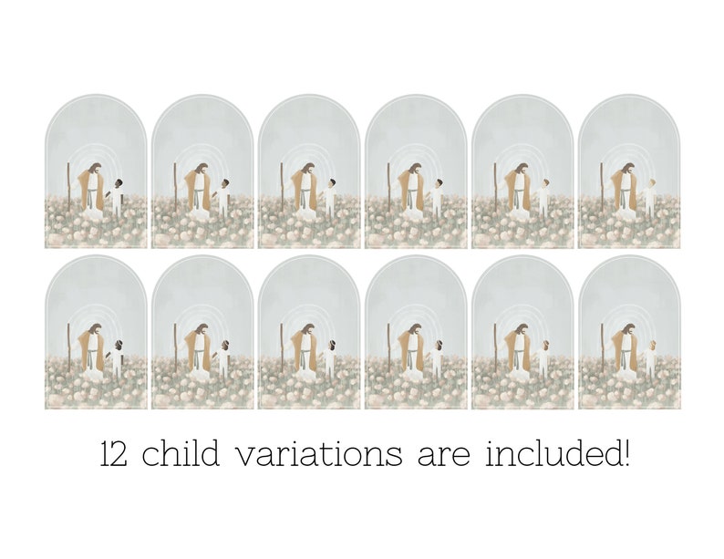 LDS Child Baptism Portrait With Jesus Printable Personalized - Etsy