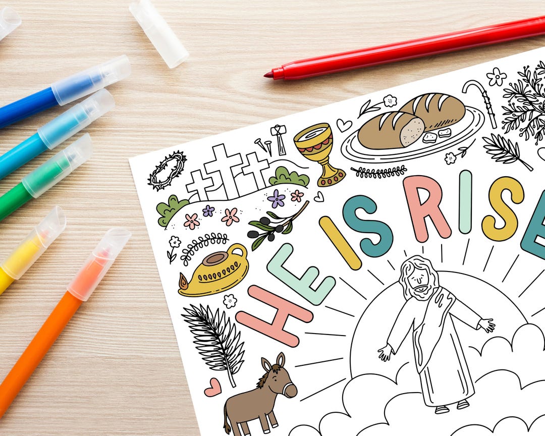 Easter Holy Week Coloring Page - Instant Download - Etsy