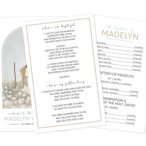LDS Baptism Program Editable Template - Jesus With Child Watercolor ...