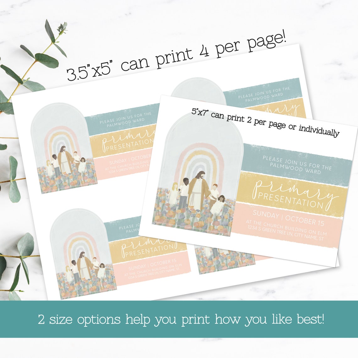LDS Primary Presentation Invitation Template - Jesus With Children ...