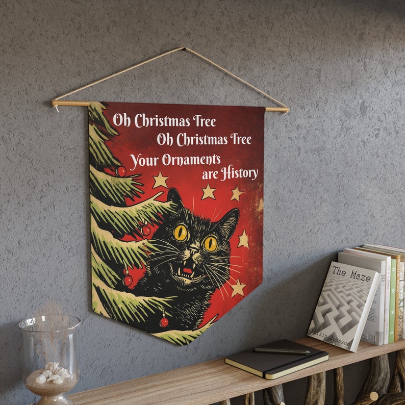 Cat Pennant / Door Sign / Banner Christmas - Etsy