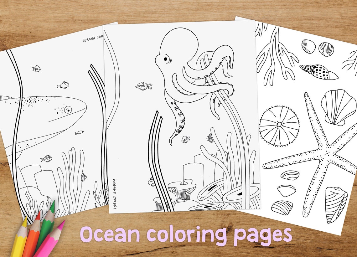 Ocean Coloring Pages I Ocean Printables I Under the Sea I Printable I ...