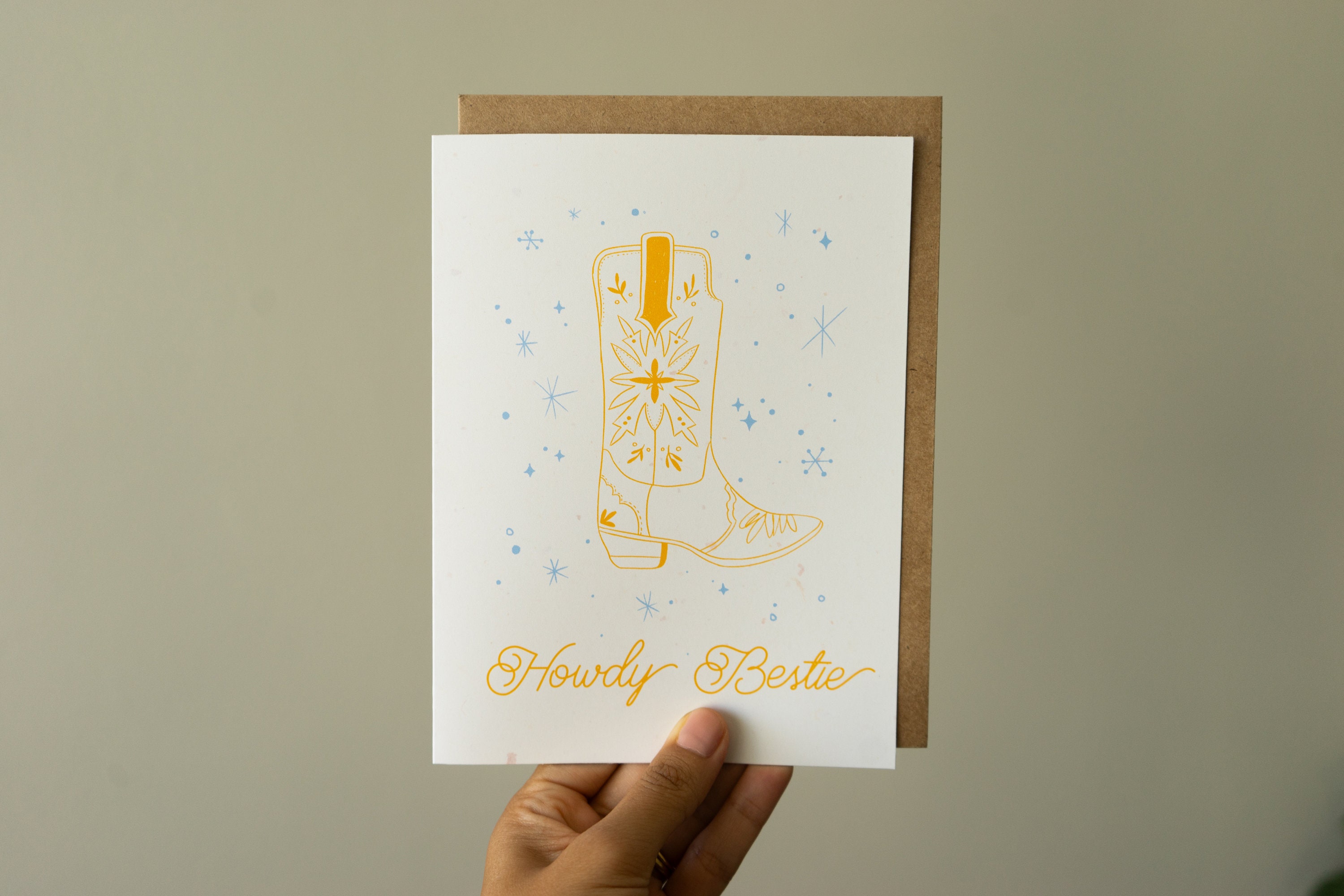 Joshua Tree Card I Boot Greeting Card I Howdy Cowboy L Dessert Card L ...
