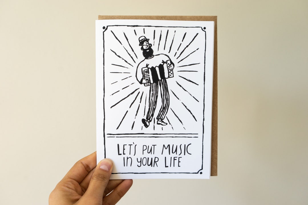 Let's Put Music in Your Life Greeting Card | Music Greeting Card ...