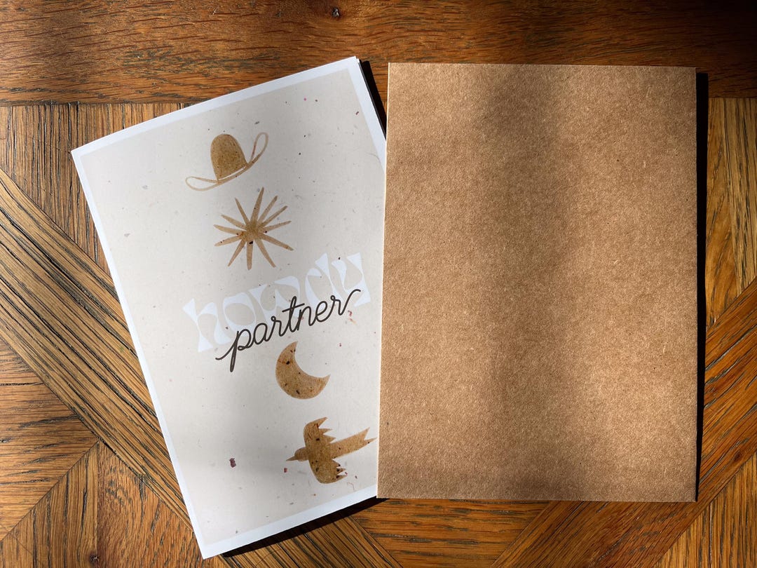 Howdy Partner Card I Western Greeting Card I Cowboy Theme I Rustic ...