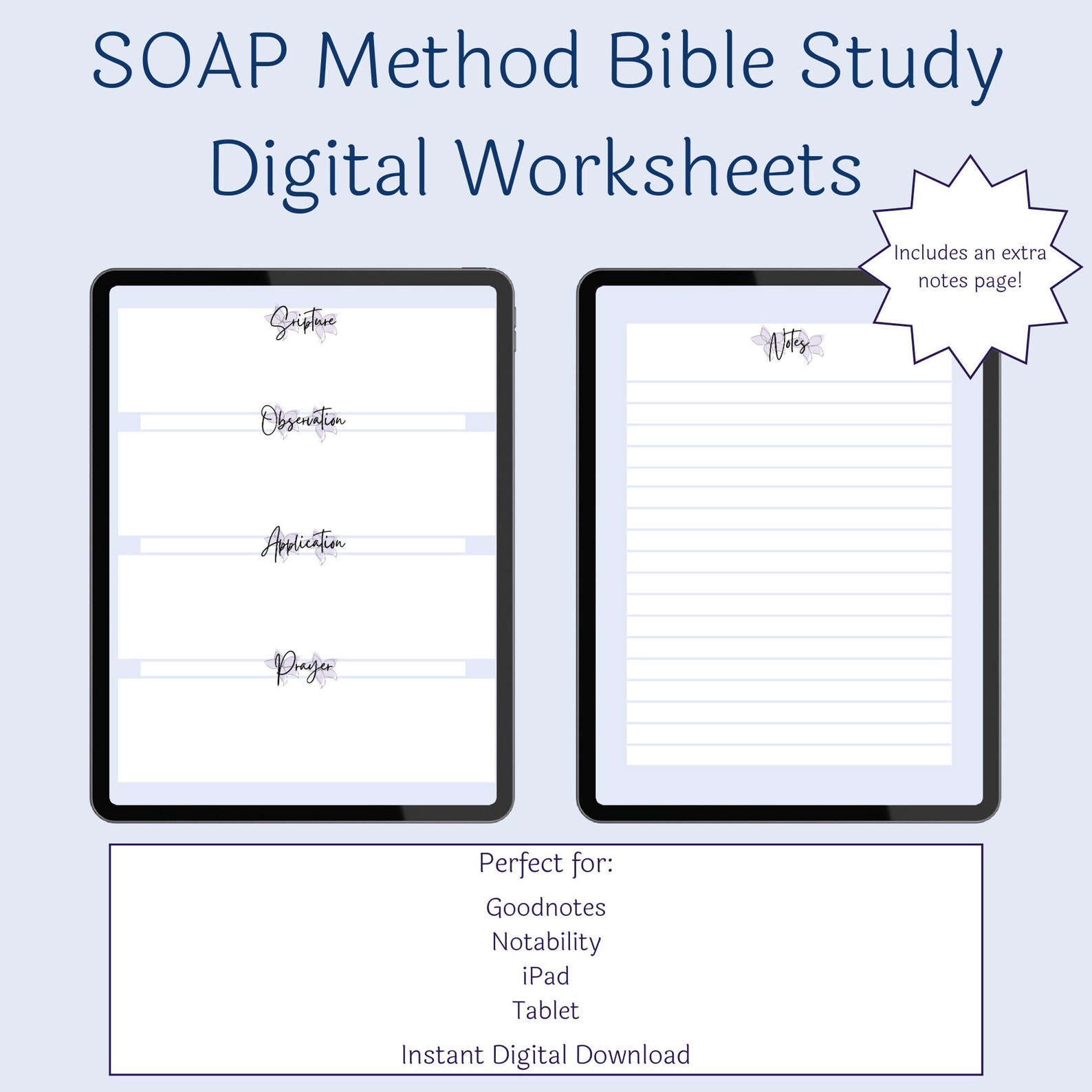 SOAP Method Worksheets Digital SOAP Method Journal Goodnotes SOAP ...