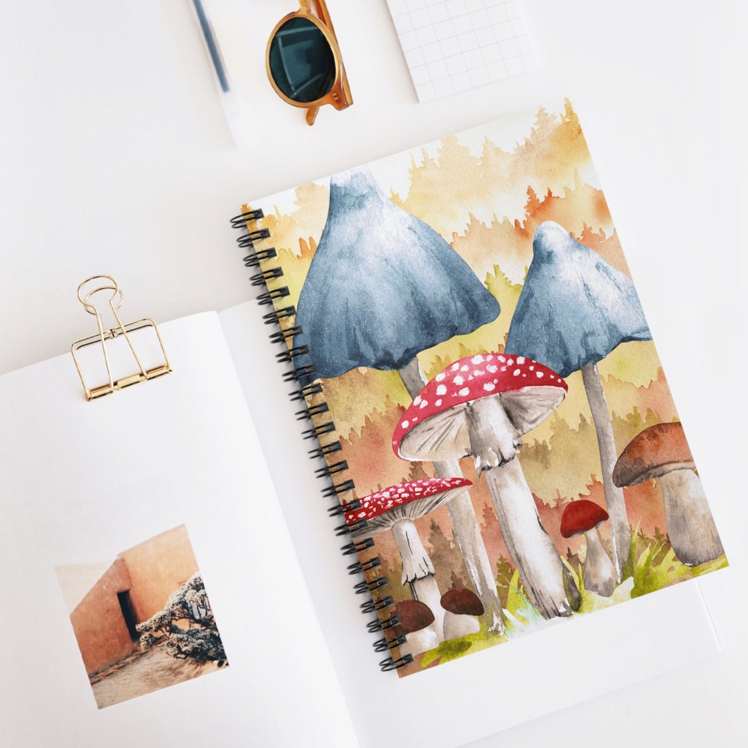 Mushroom Lined Notebook Cute Cottagecore Notebook Nature Aesthetic ...