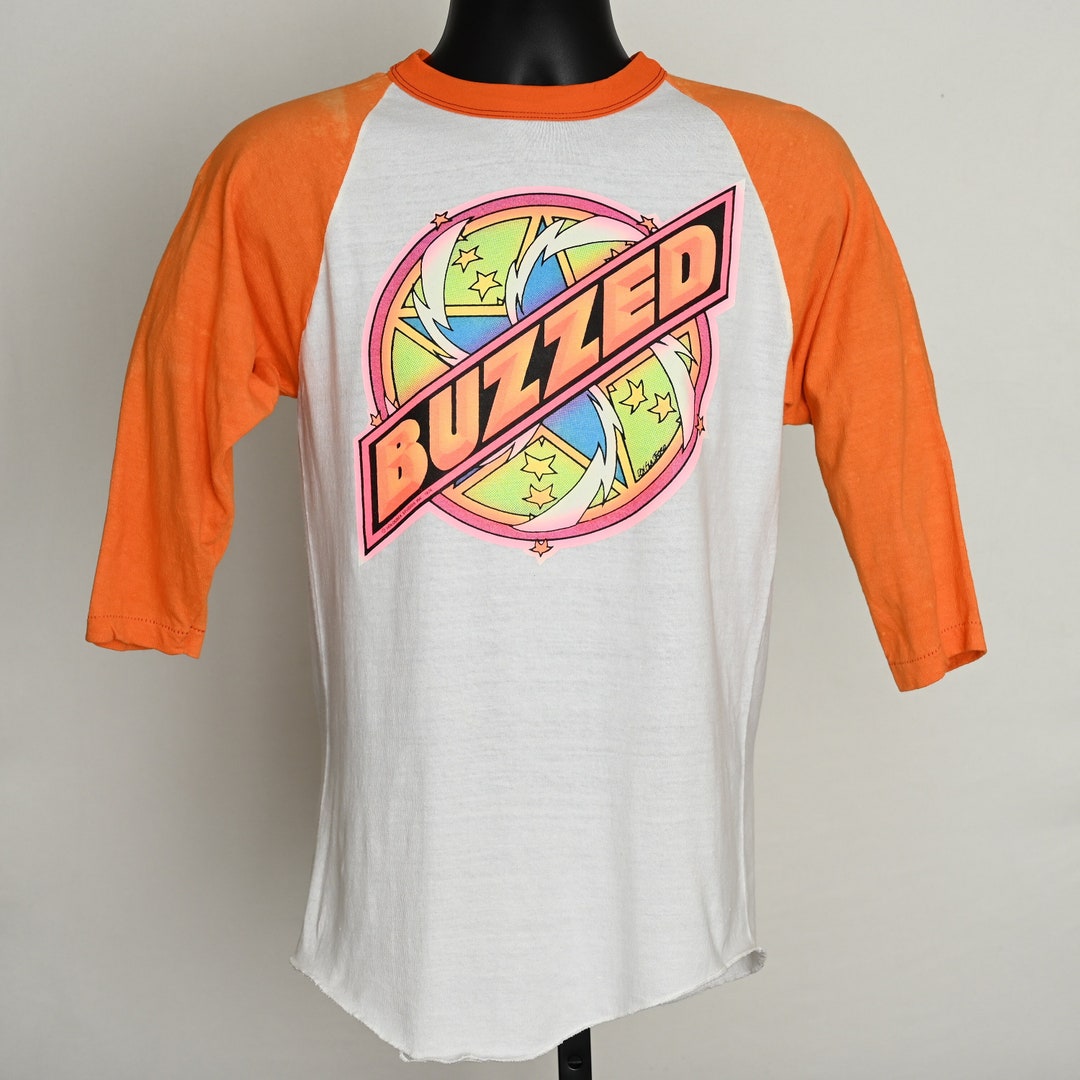 Vintage Original "buzzed" Graphic Baseball T-shirt, 1970s, Size Medium ...