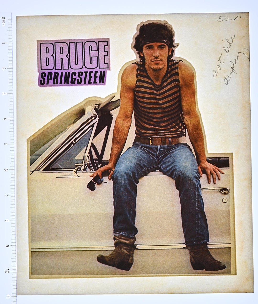 VINTAGE 1970s Heat Transfer - Bruce Springsteen Sitting on Car - Etsy