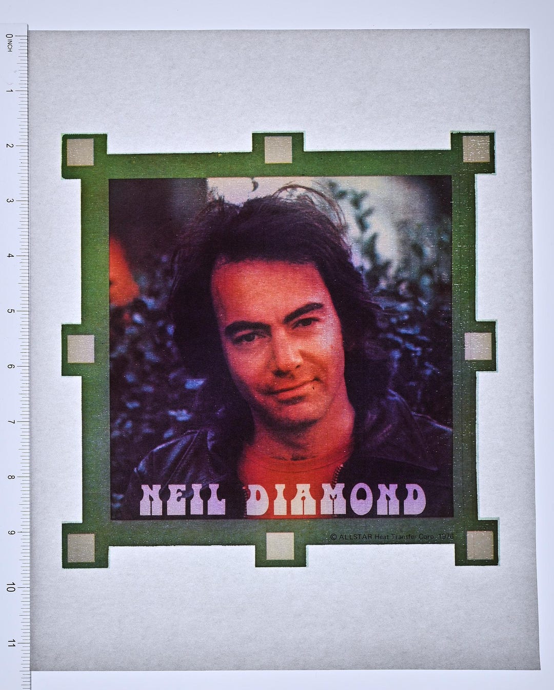 VINTAGE 1970s Heat Transfer - Neil Diamond Portrait - ALLSTAR 1976 - Etsy