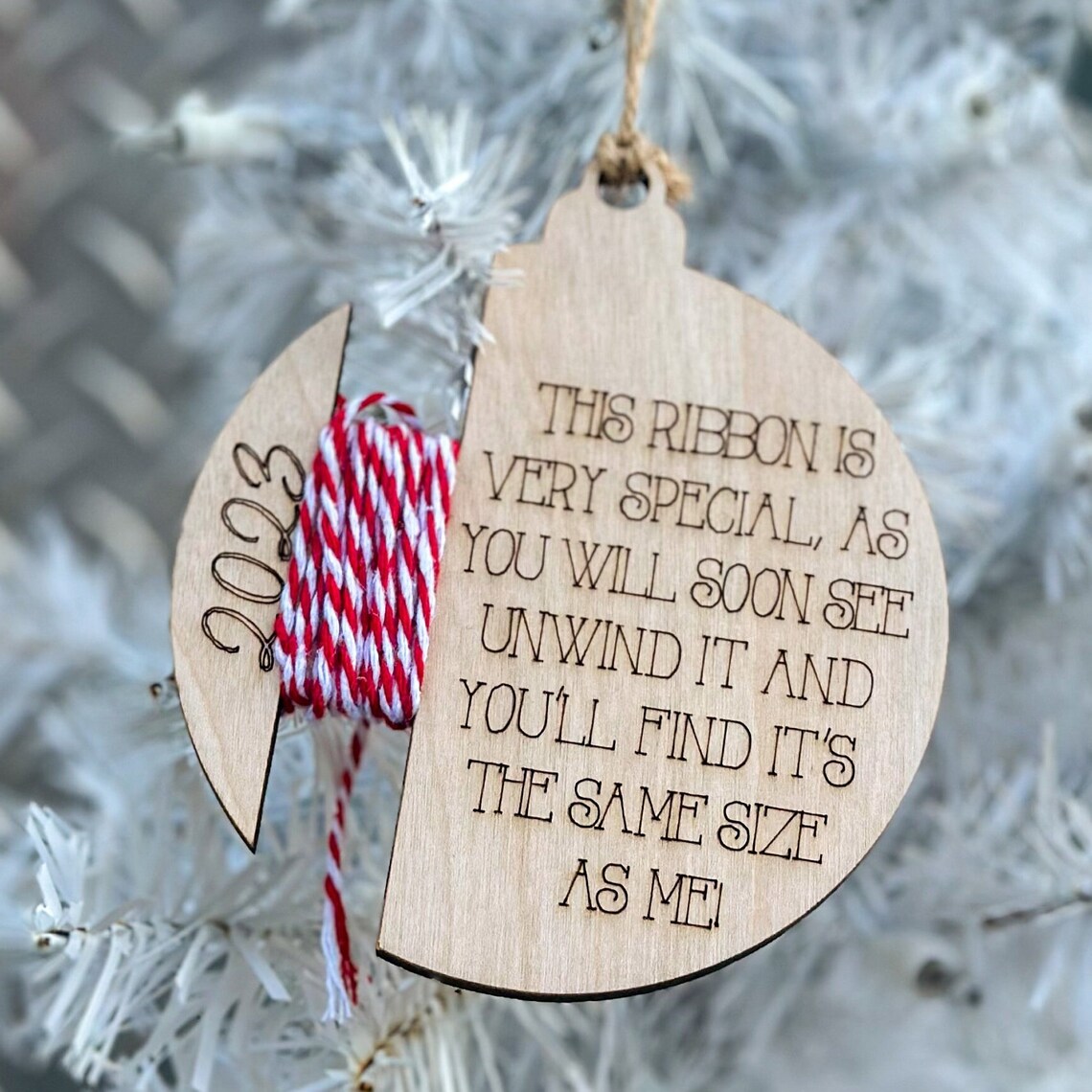 Childs Growth Christmas Ornament | Keepsake Height Ribbon Ornament - Etsy