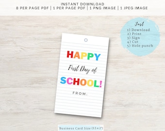 First Day of School Printable Teacher Tag First Day of School Printable ...