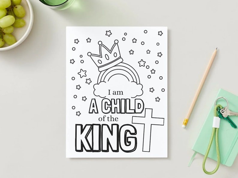 PRINTABLE Biblical Affirmation Coloring Pages | 10 Pages of Kid's ...