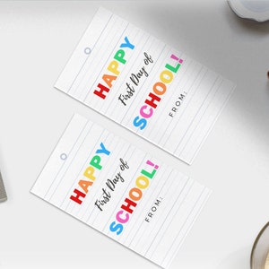 First Day of School Gift Tag Printable | Back to School Gift Tag ...