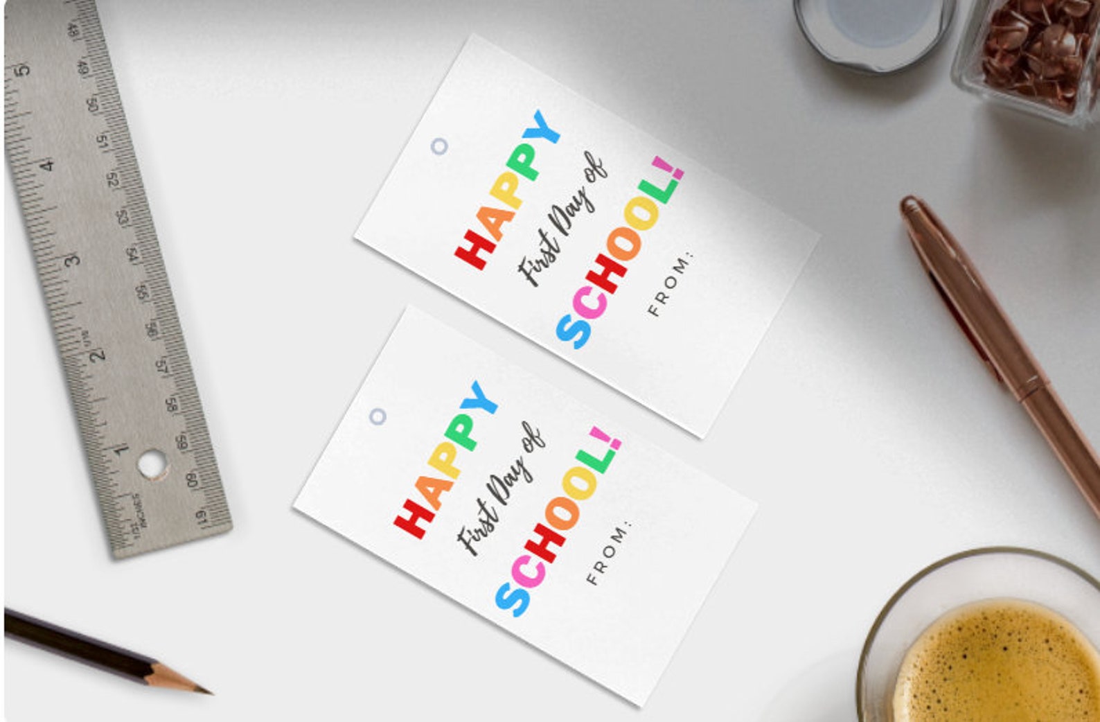 Back to School Gift Tag | First Day of School Favor Tag Printable ...