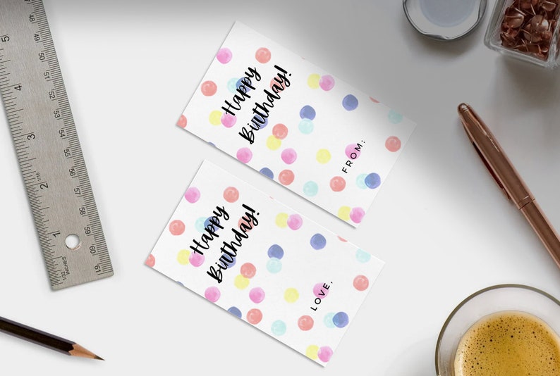 Happy Birthday Gift Tag Printable | Birthday Wish Tag | Happy Birthday ...