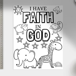 PRINTABLE Biblical Affirmation Coloring Pages | 10 Pages of Kid's ...
