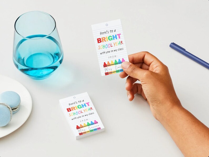 EDITABLE Bright School Year Gift Tag Printable | Back to School Gift ...