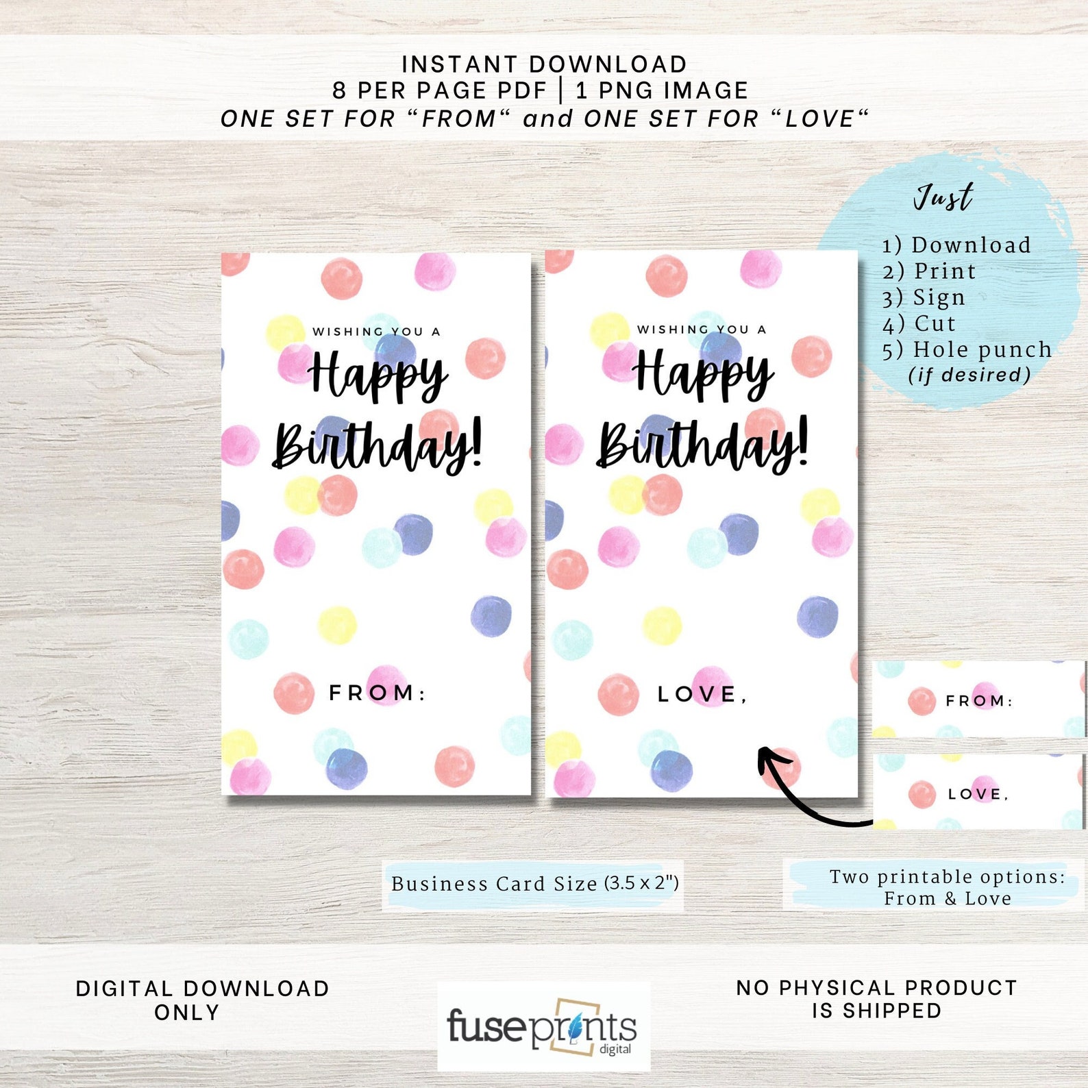 Wishing You a Happy Birthday Gift Tag Printable | Birthday Wish Tag ...