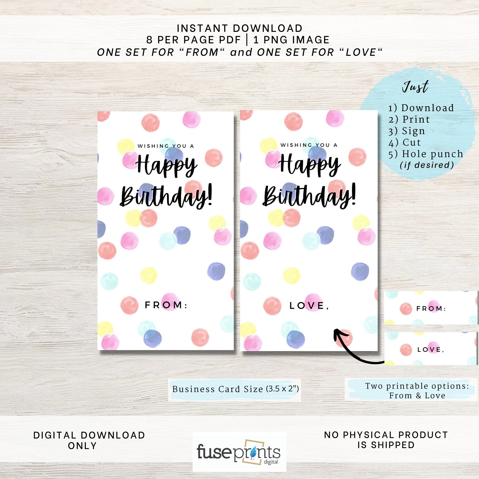 Wishing You a Happy Birthday Gift Tag Printable | Birthday Wish Tag ...