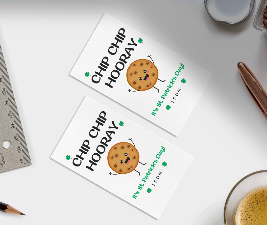 Chip Chip Hooray St. Patrick's Day Cookie Card Printable | It's St ...