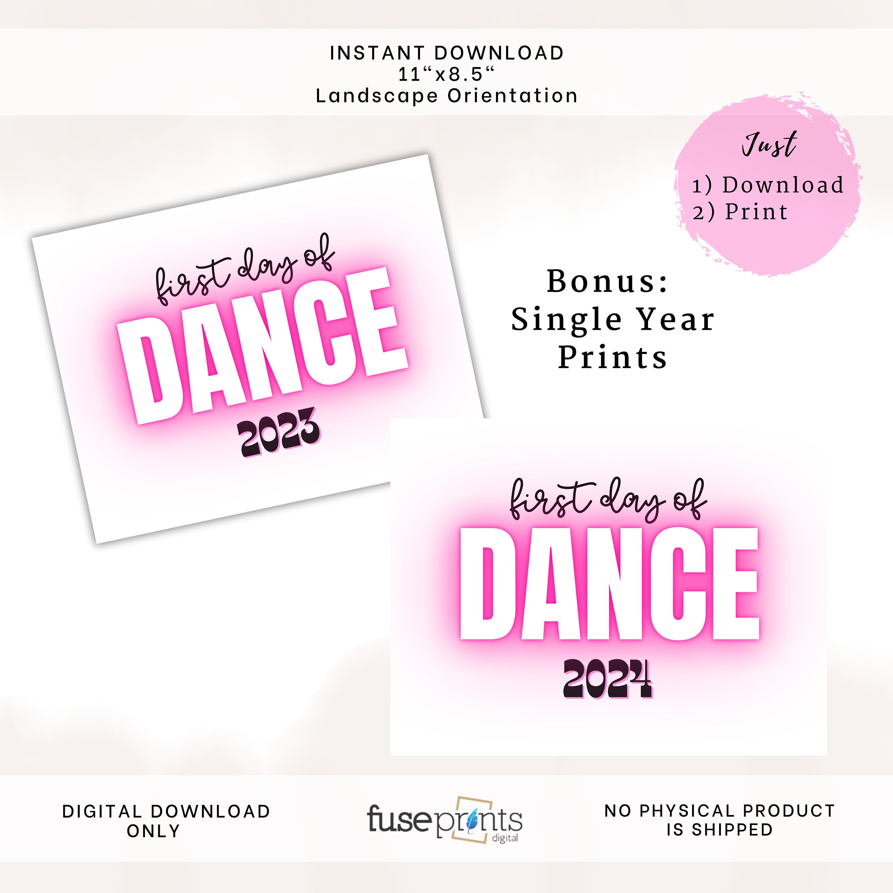 Printable First Day of Dance Sign Dance First Day First Day of Dance ...