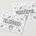 PRINTABLE Thanksgiving Affirmation Coloring Pages | 5 Pages of Kid's ...