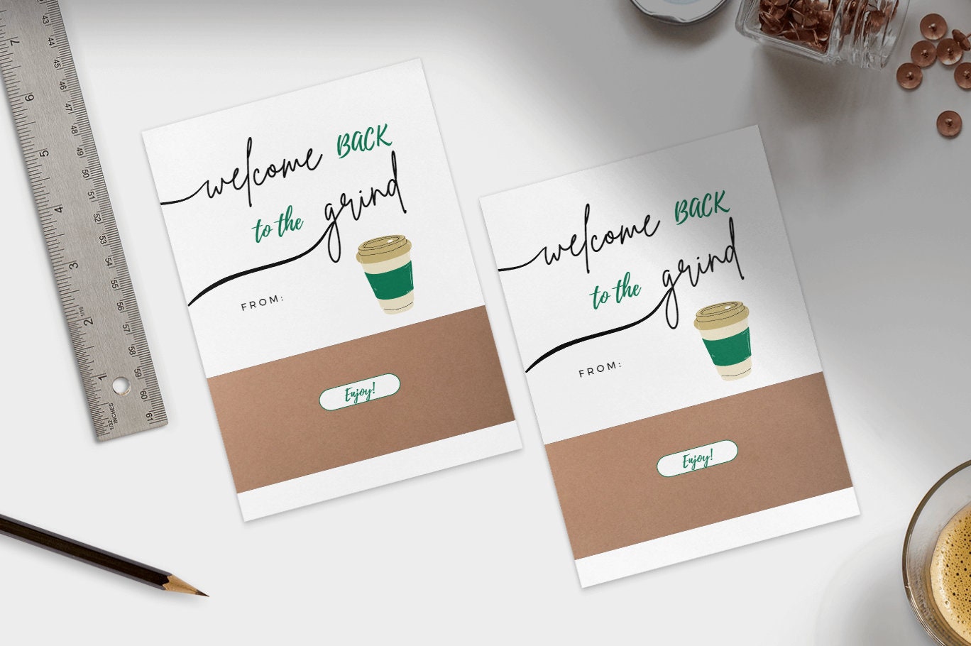 Back to School Coffee Printable Gift Card Holder Coffee Gift Card ...