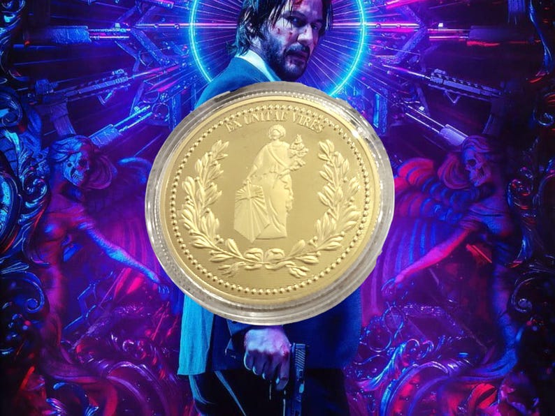 John Wick Gold Coin - Etsy