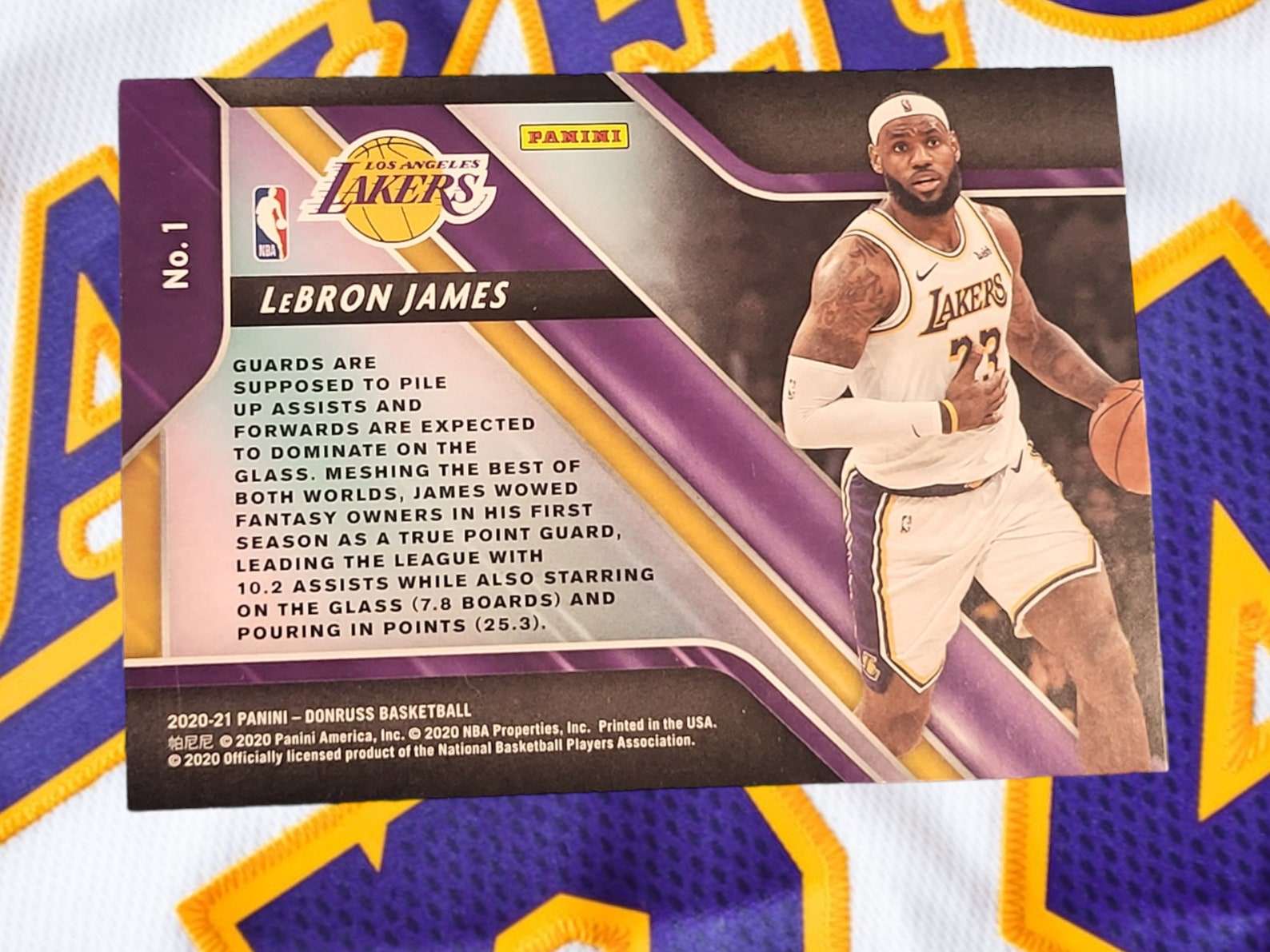 Lebron James Basketball Card, Los Angeles Lakers, Trading Card ...