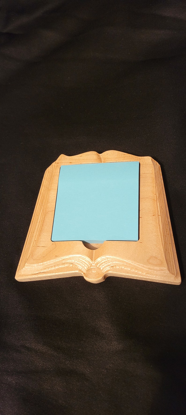 3d Wooden Open Book Post-it Note Holder - Etsy