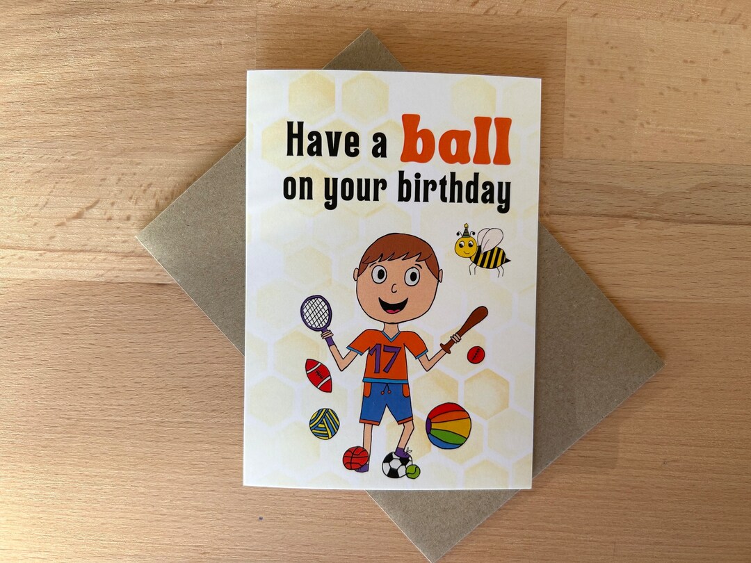 Have a Ball on Your Birthday Card Children's Cancer Charity Fundraising ...
